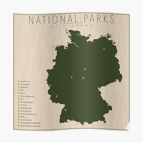 "National Parks of Germany" Poster for Sale by FinlayMcNevin | Redbubble