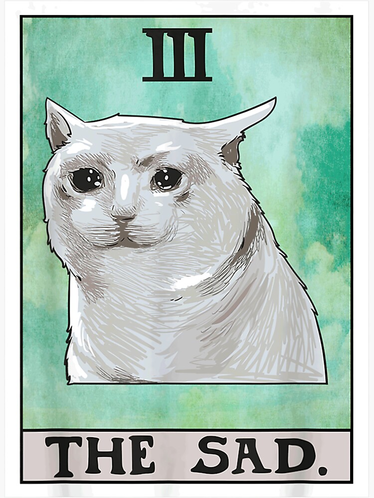 "The Sad Cat Tarot" Sticker for Sale by gooleysow | Redbubble