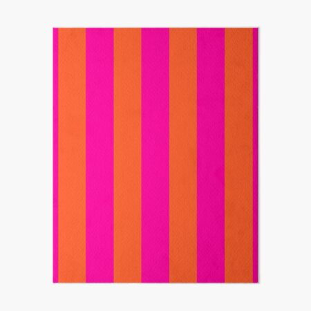 "Hot Fuchsia Pink and Burnt Orange Stripes " Art Board Print for Sale ...
