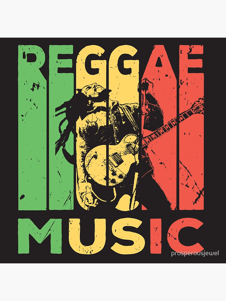 "Reggae Music Vintage" Sticker for Sale by prosperousjewel | Redbubble