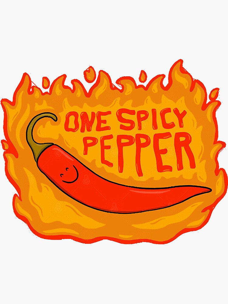 "One Spicy Pepper " Sticker for Sale by AndreaMar93971 | Redbubble