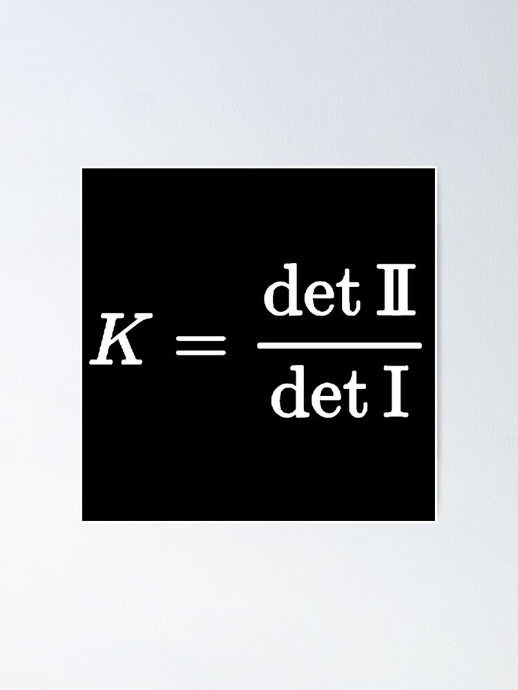 "Gaussian curvature of a surface, differential geometry" Poster for ...