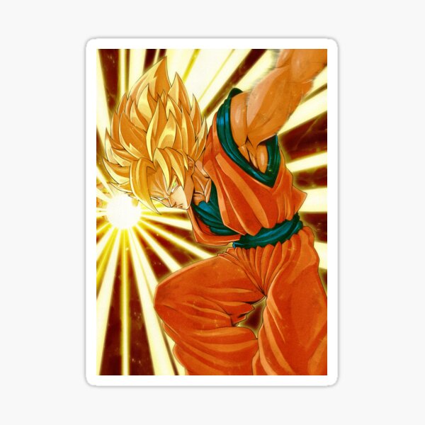 "goku ssj1" Sticker for Sale by Charlie-ER | Redbubble