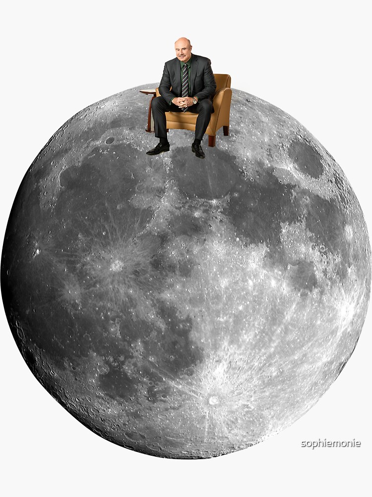 "Moon Phil" Sticker by sophiemonie | Redbubble