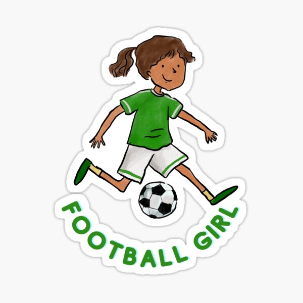 "Football Girl" Sticker for Sale by TheBallGirls | Redbubble