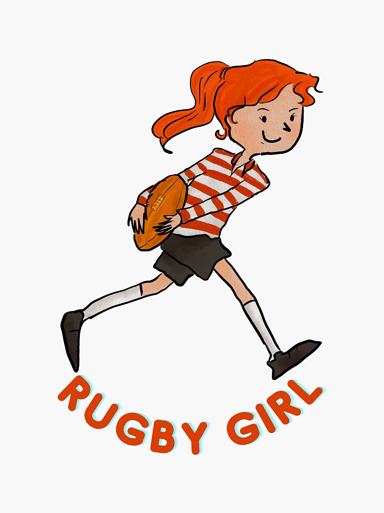 "Rugby Girl" Sticker for Sale by TheBallGirls | Redbubble