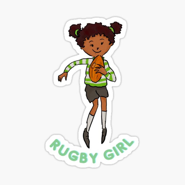 "Rugby Girl" Sticker for Sale by TheBallGirls | Redbubble