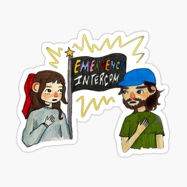 "Emergency Intercom" Sticker for Sale by theatshop | Redbubble