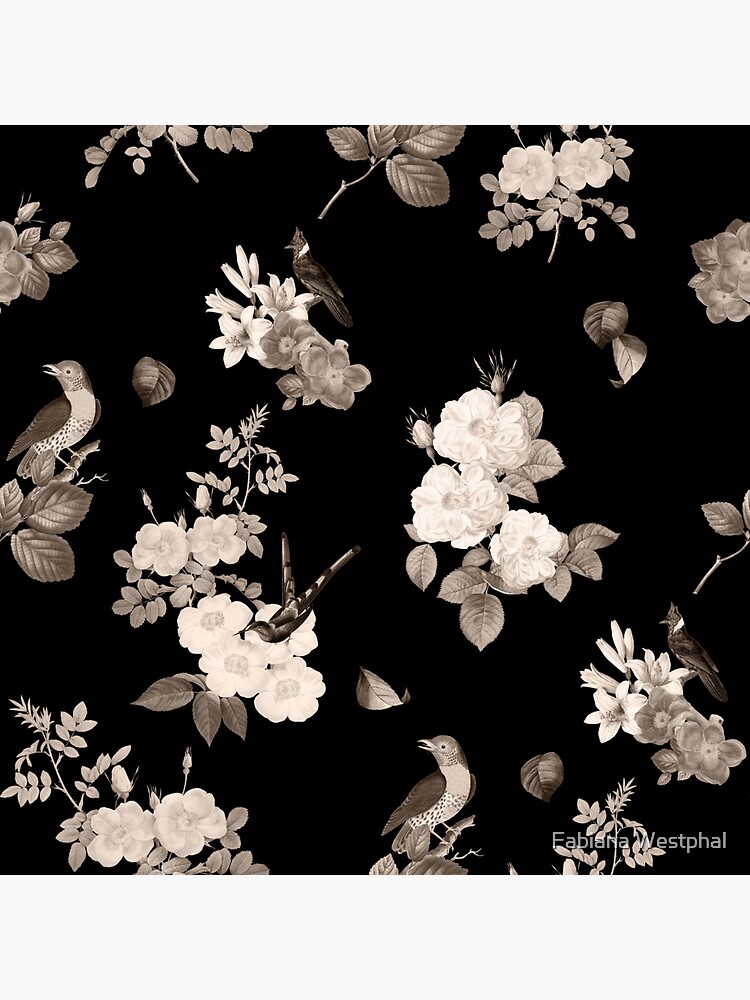 "Tropical Bird Garden Sepia" Sticker for Sale by FabiWes | Redbubble