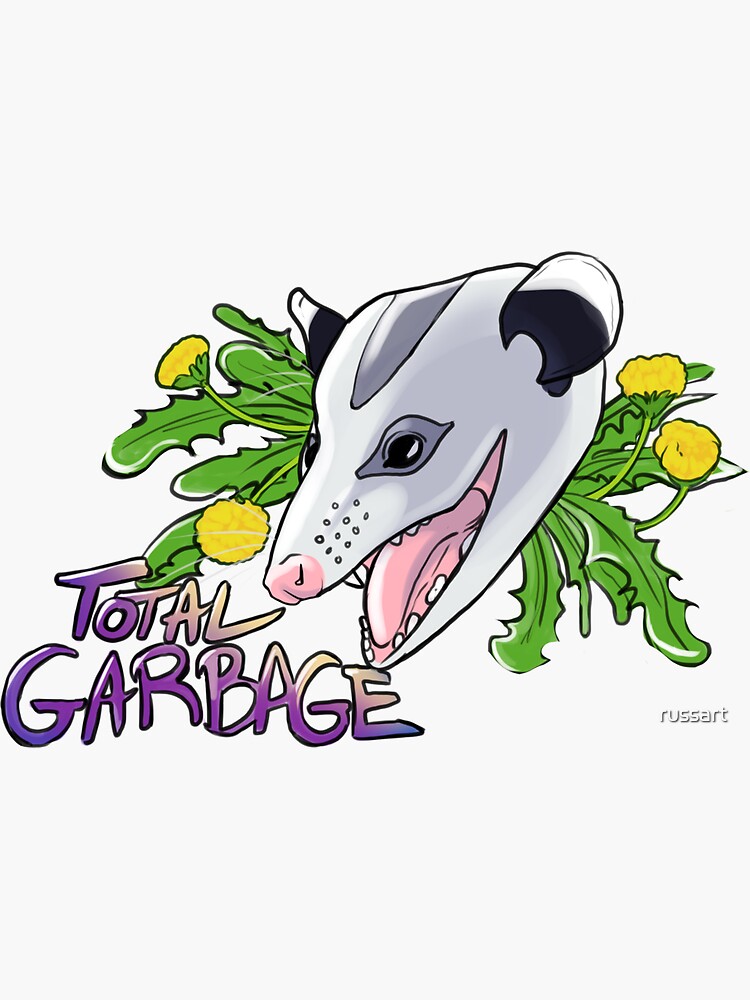 "Total Garbage" Sticker for Sale by russart | Redbubble