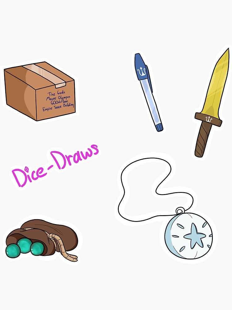 "Percy Jackson Sticker Pack" Sticker for Sale by Dice-Arts | Redbubble