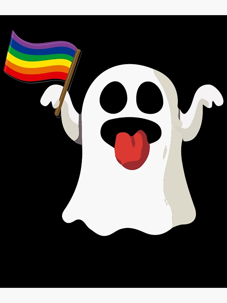 "Halloween lgbt pride spooky ghost" Poster for Sale by Teobaldo | Redbubble