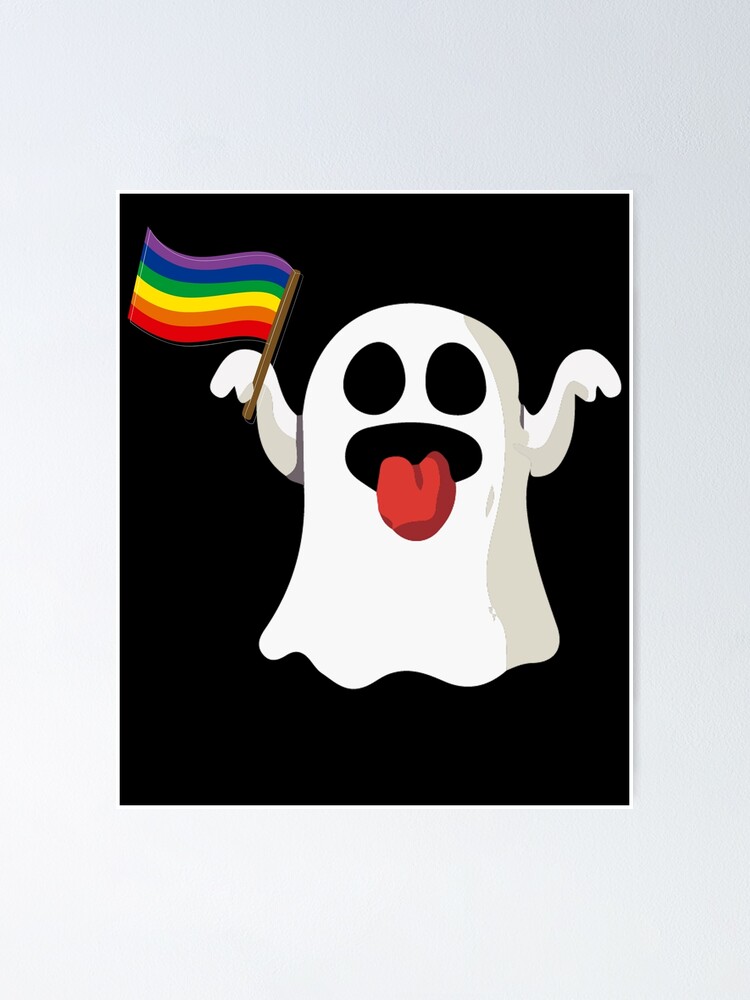 "Halloween lgbt pride spooky ghost" Poster for Sale by Teobaldo | Redbubble