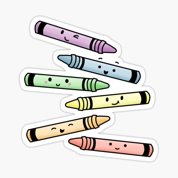 "crayon hangout" Sticker for Sale by rinamsteen | Redbubble