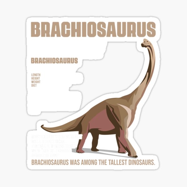 "Brachiosaurus Fact Dinosaur Brachiosaurus" Sticker for Sale by ...