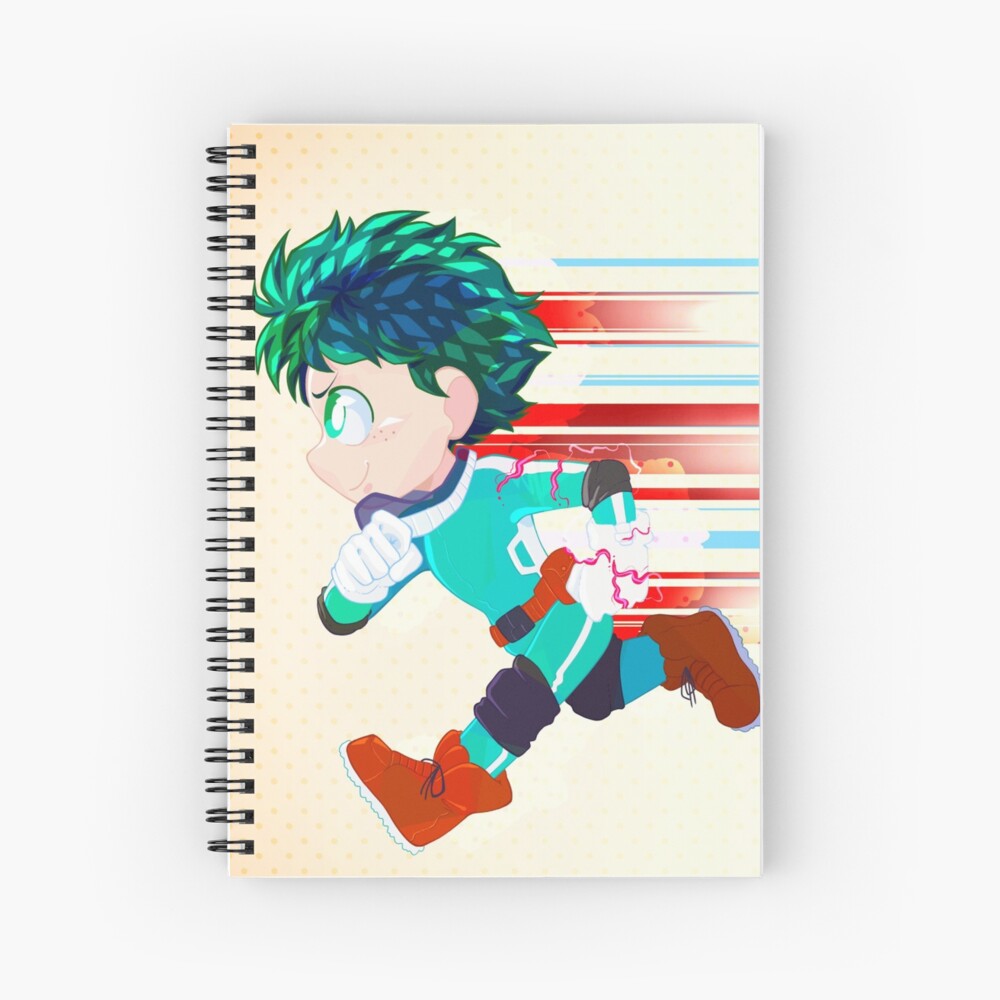 "Izuku Deku Midoriya" Spiral Notebook for Sale by ElectroHex | Redbubble
