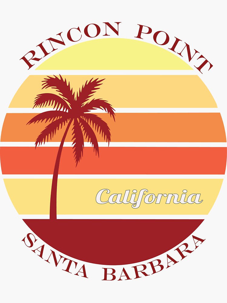 "Rincon Point Santa Barbara California" Sticker for Sale by Designstoreline | Redbubble