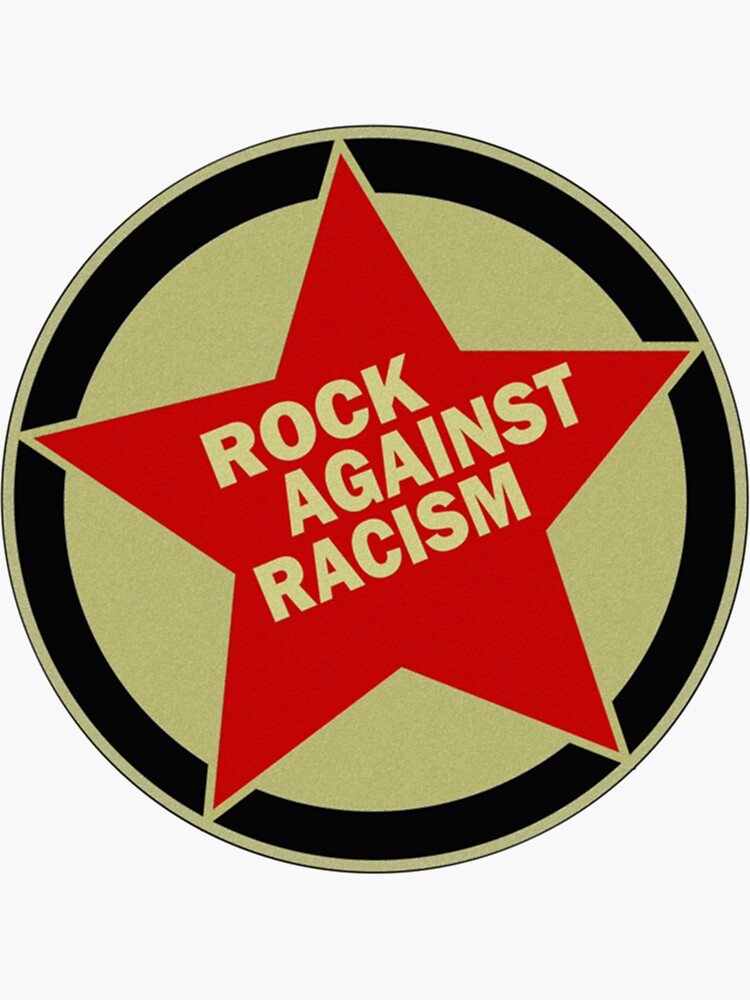 "ROCK AGAINST RACISM " Sticker for Sale by ArtfulRetro | Redbubble