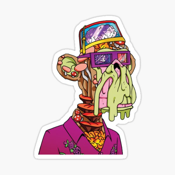 "Bored ape nuts coming to you way" Sticker for Sale by Damexjon | Redbubble