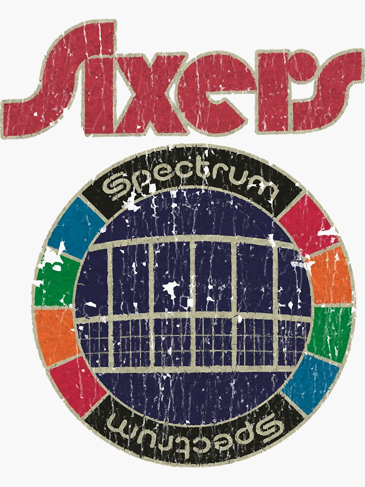 "Sixers Spectrum Logo Vintage " Sticker for Sale by LuceLePeltier ...