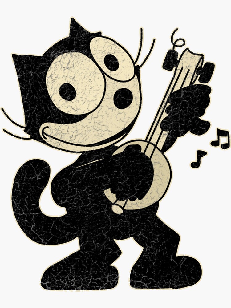 Sticker « Felix le chat dessin animé style vintage drôle années 80 ...