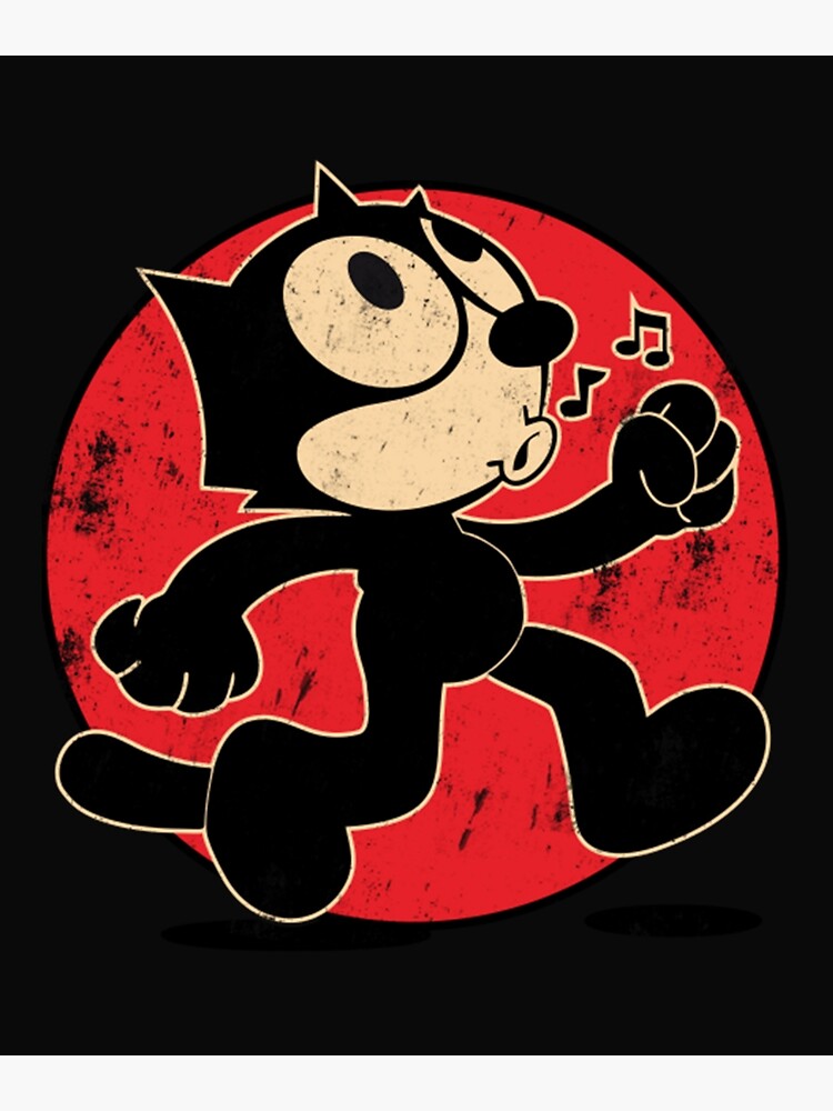 Poster « Felix le chat dessin animé style vintage drôle années 80 ...