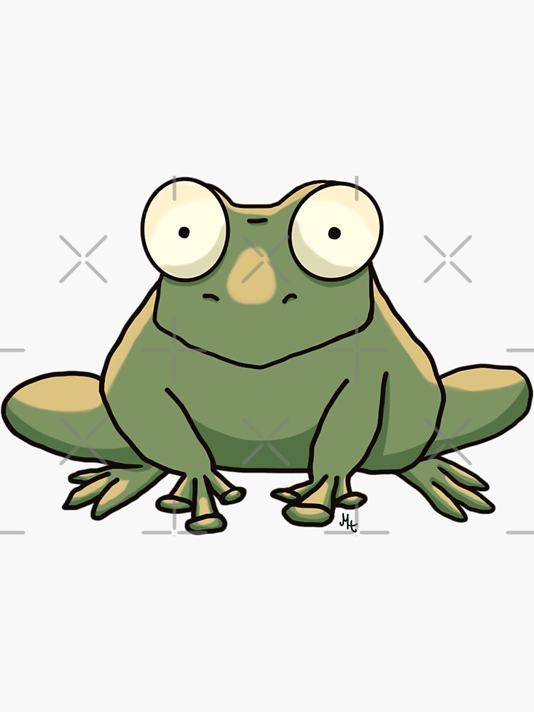 "Silly frog" Sticker for Sale by minniarts | Redbubble