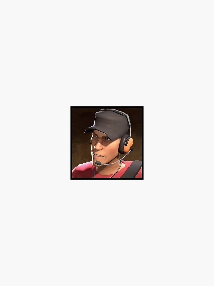 "Scout Team Fortress 2 Portrait" Sticker for Sale by Blankoy | Redbubble