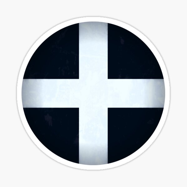 "Round Cornish flag" Sticker for Sale by CornishPanda | Redbubble