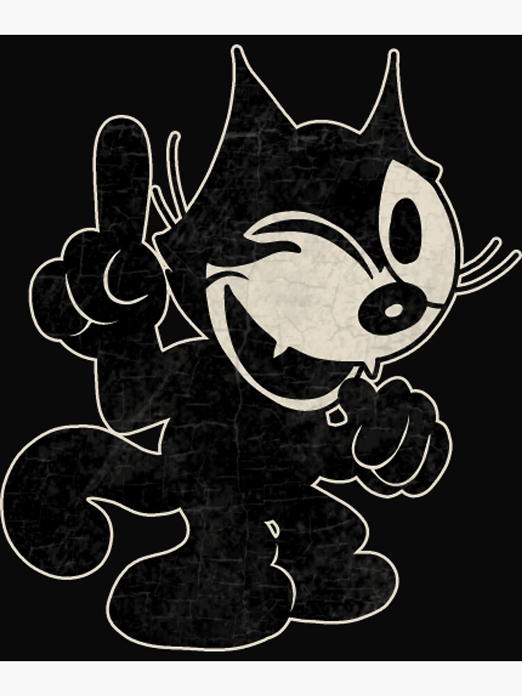 "Felix The Cat Cartoon Vintage Style Funny 80s 90s Comics 019" Poster ...