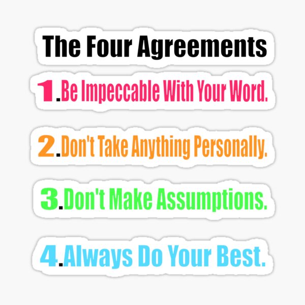 "4,agreements" Sticker for Sale by monaVinci | Redbubble