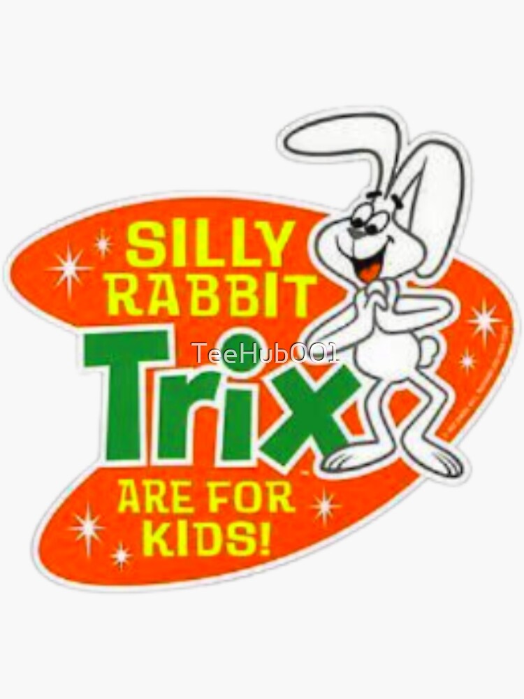 "Silly rabbit trips are for kids-Funny" Sticker for Sale by TeeHub001 ...