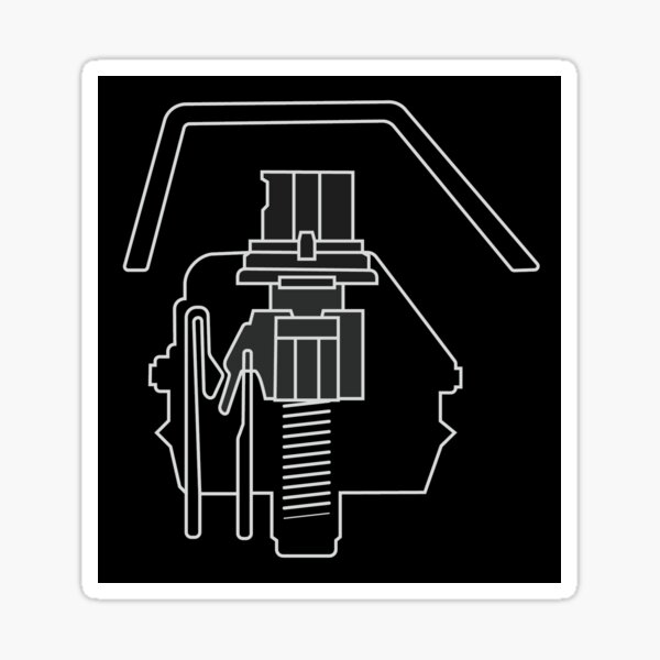"Mechanical Keyboard Switch" Sticker for Sale by Impero | Redbubble