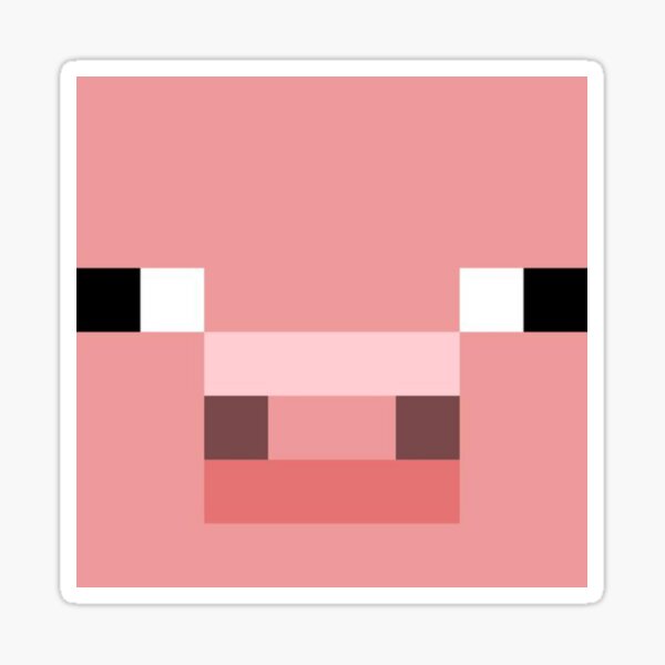 "minecraft pig" Sticker for Sale by MinecraftShop | Redbubble