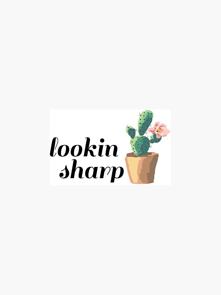 "lookin sharp" Sticker for Sale by addiegrace | Redbubble