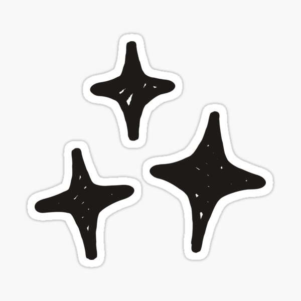 "Black Sparkles" Sticker for Sale by nukumori-icon | Redbubble