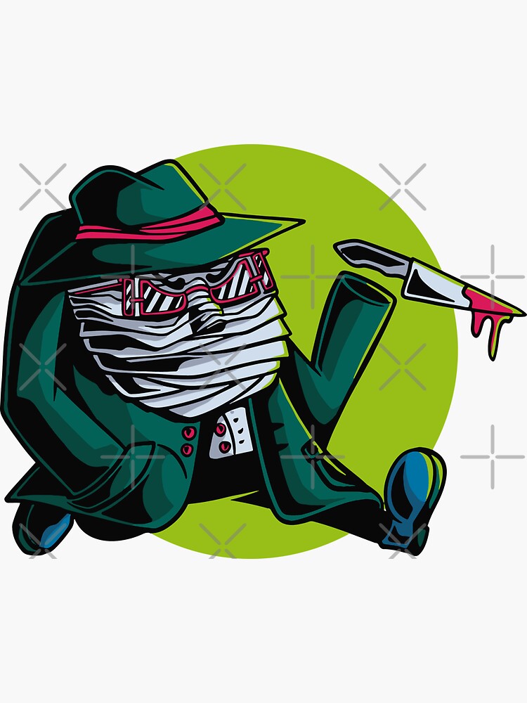 "Little invisible killer with bloody knife" Sticker for Sale by Rob-Son ...