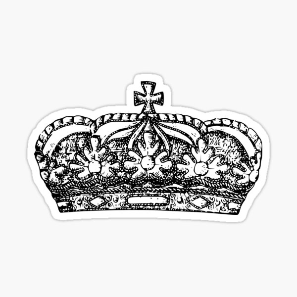 "Royal crown" Sticker for Sale by hrcdesign | Redbubble