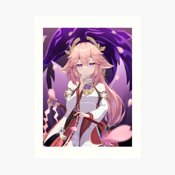 "Yae Miko Genshin Impact" Art Print for Sale by Chaminho | Redbubble