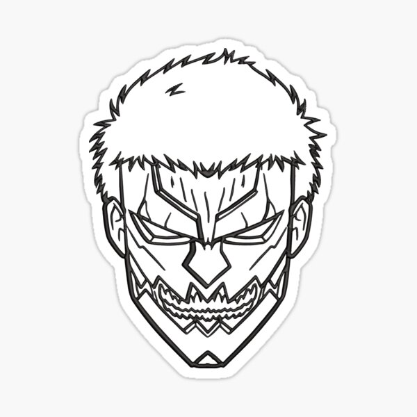 "Armored Titan Face" Sticker for Sale by Peggy4822 | Redbubble