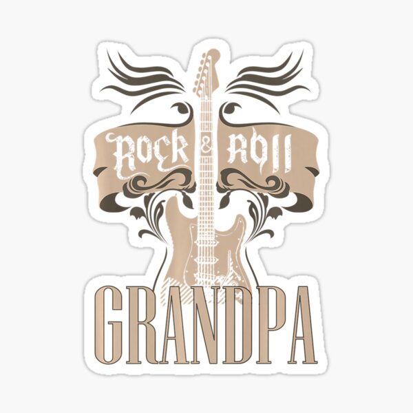 "Mens Rock'n'Roll Grandpa, Father, Grandpa, Father's Day, Rocker ...