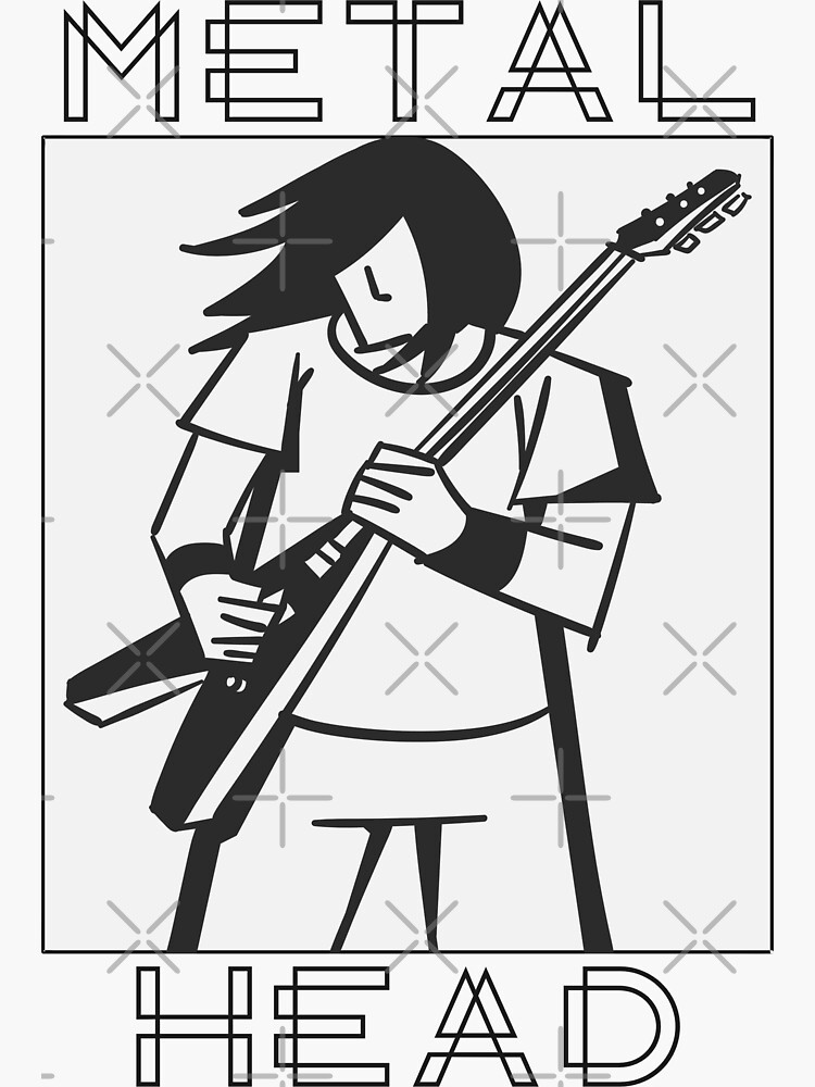 "Metalhead" Sticker for Sale by pixelplaza | Redbubble