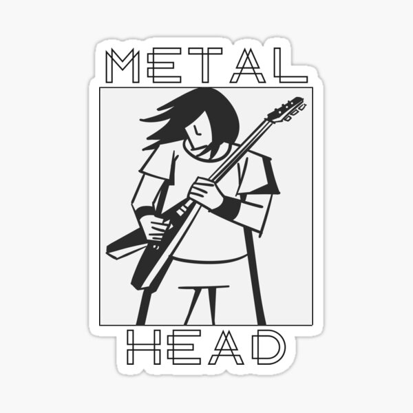 "Metalhead" Sticker for Sale by pixelplaza | Redbubble