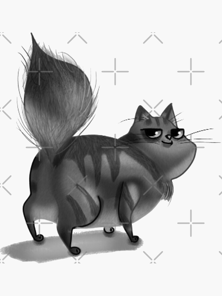 "Felix the Country Cat" Sticker for Sale by gyurgiiv | Redbubble