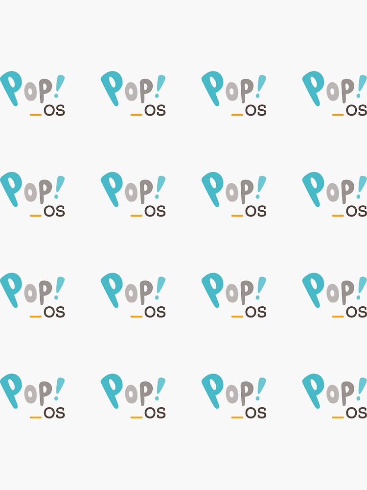 "POP!_OS LINUX (16x)" Sticker for Sale by GreenPhosphor | Redbubble