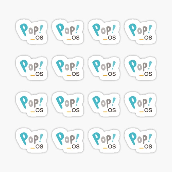 "POP!_OS LINUX (16x)" Sticker for Sale by GreenPhosphor | Redbubble