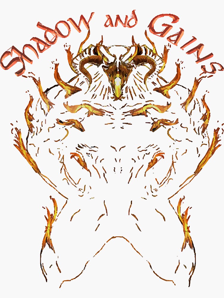 "Balrog - Shadow and gains - Only Flame " Sticker for Sale by ...