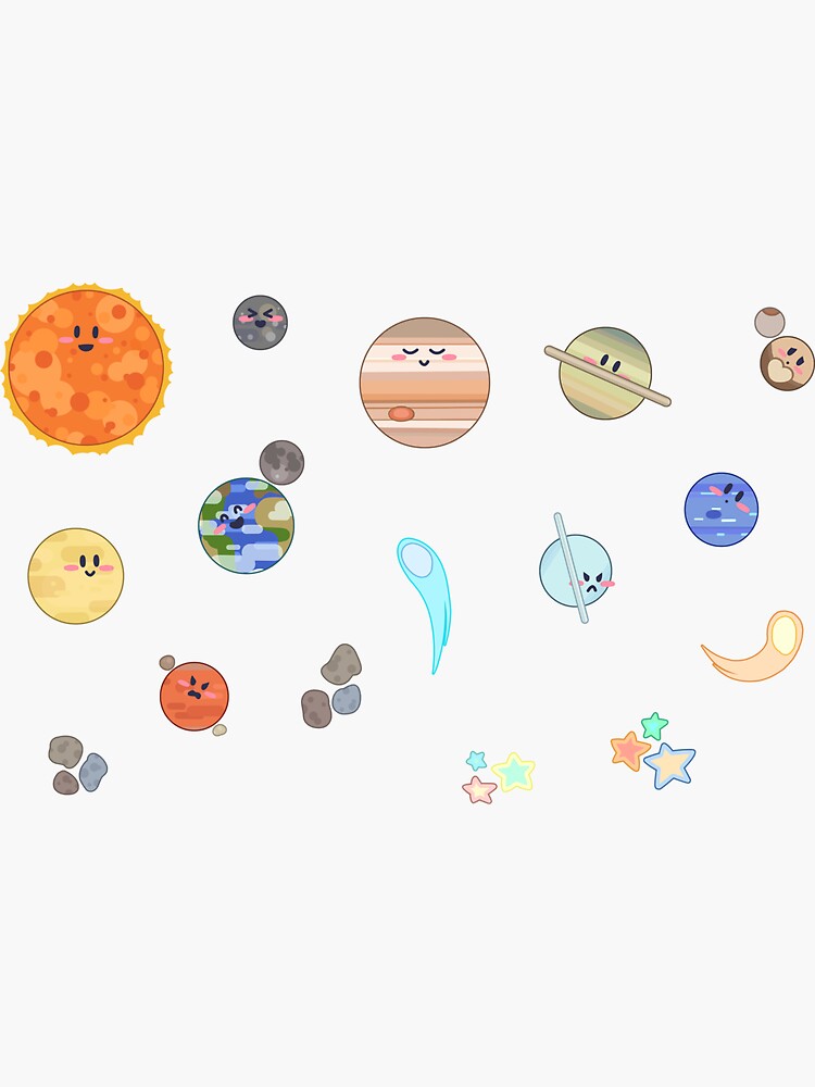 "Little Solar System" Sticker for Sale by dream-thunder | Redbubble