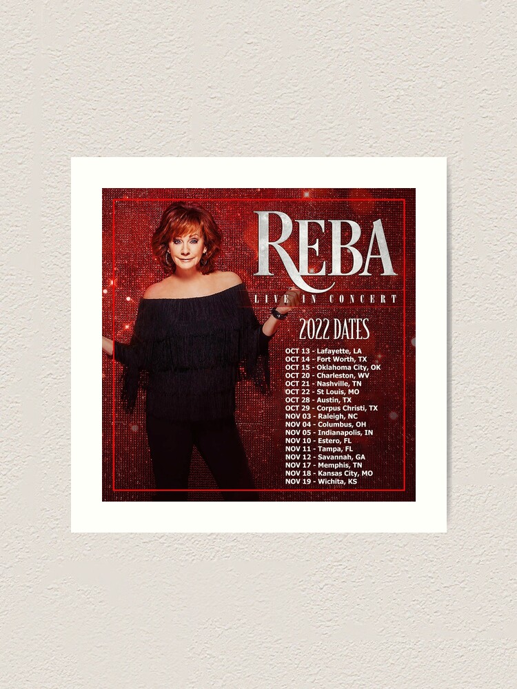 "Reba Tour 2022 - 2023 Locations and Dates" Art Print for Sale by ...