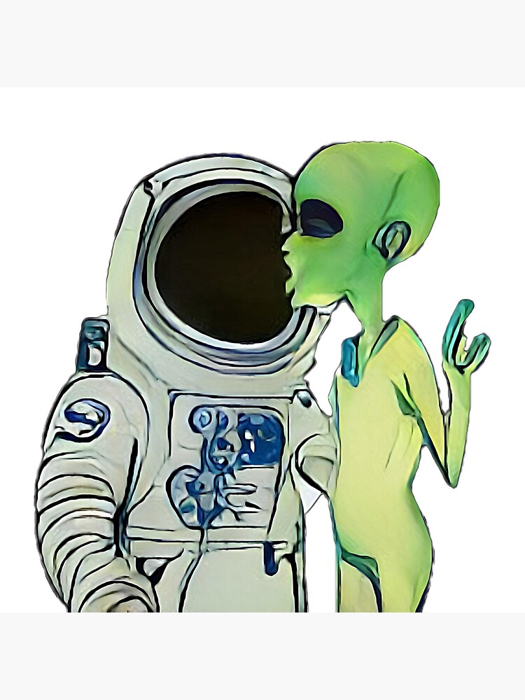 "Alien astronaut kiss" Poster for Sale by marjard | Redbubble